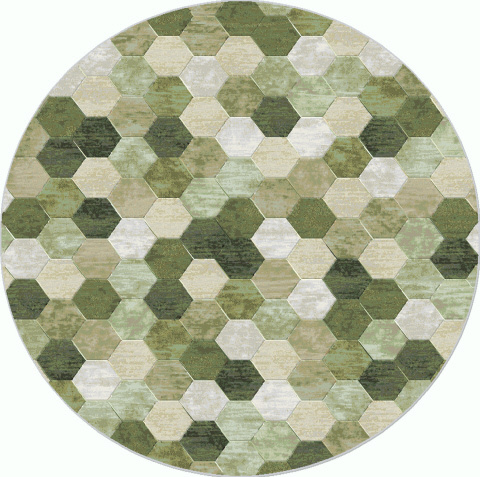 Vloerkleed Ayden | groen | rond - Max Wonen