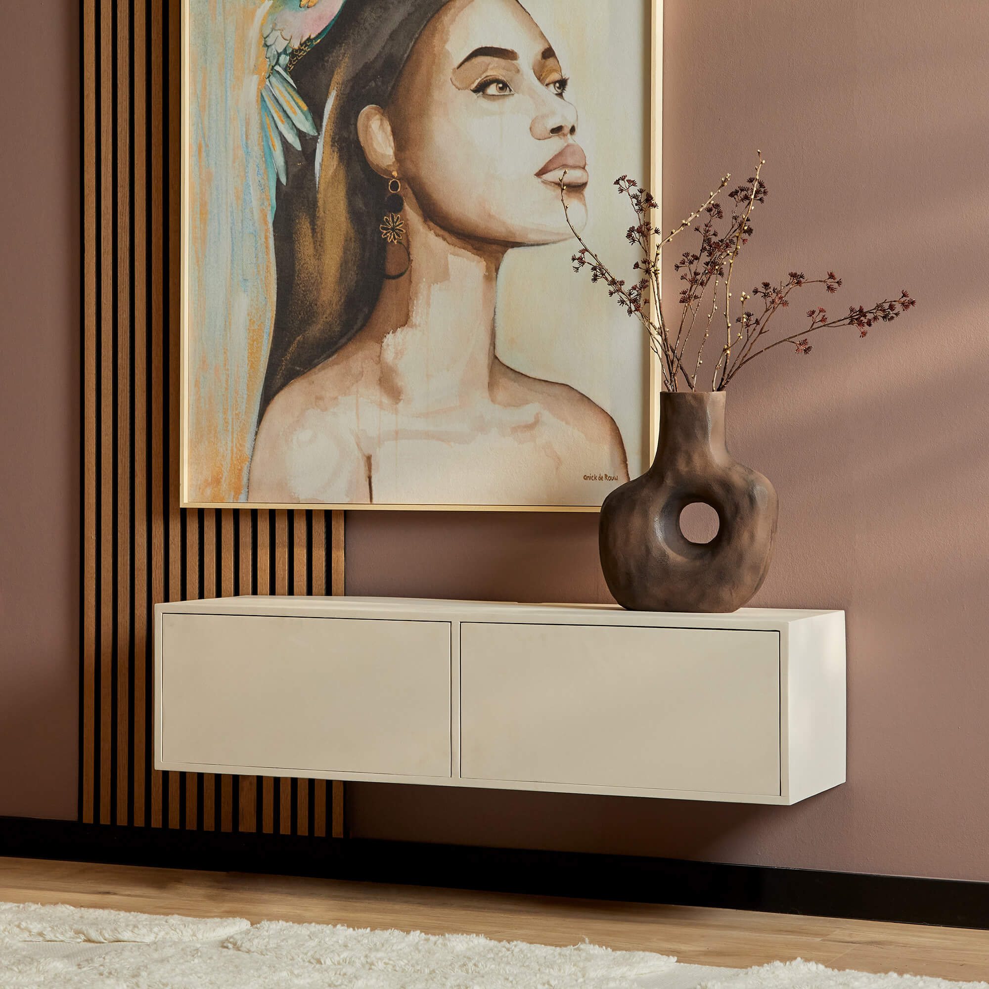 Starfurn | Zwevend Tv meubel Vision Sand | 120 cm - Max Wonen