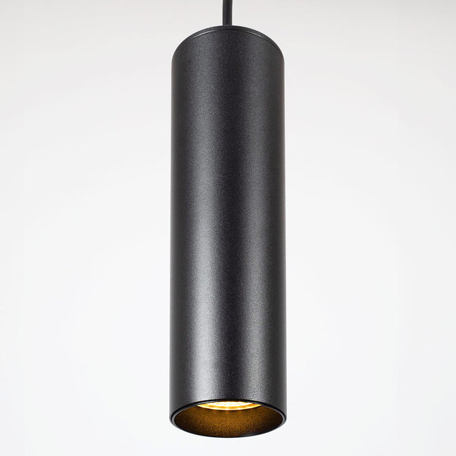 Suspension tube monophasée sur rail Simon - noir - LumenXL
