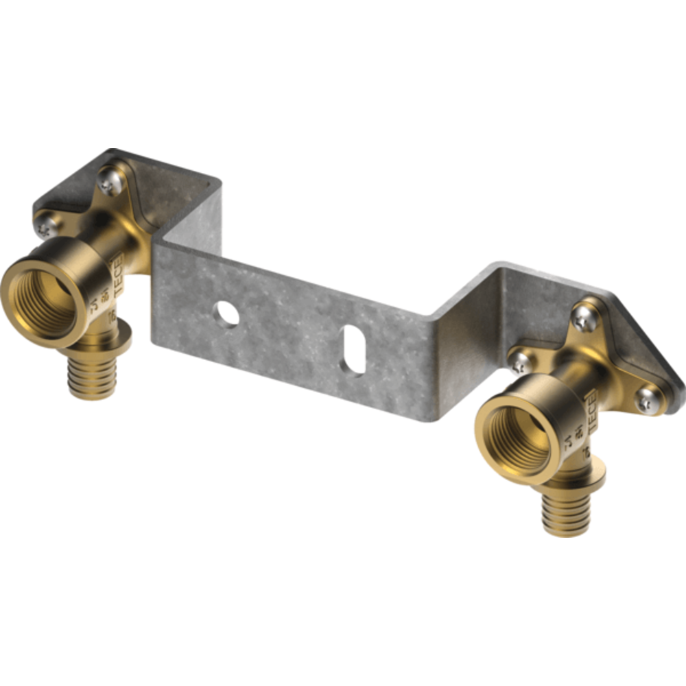 TECEflex geminibeugel met muurplaten silicium brons 150 mm 16 x Rp 1/2" - 123InstallatieMaterialen