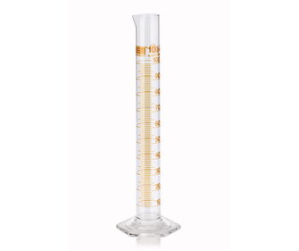 Class A measuring cylinders, amber markings - Order affordable lab ...