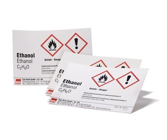 Chemical label , Ethanol - labels printed: Ethanol For spray bottles ...