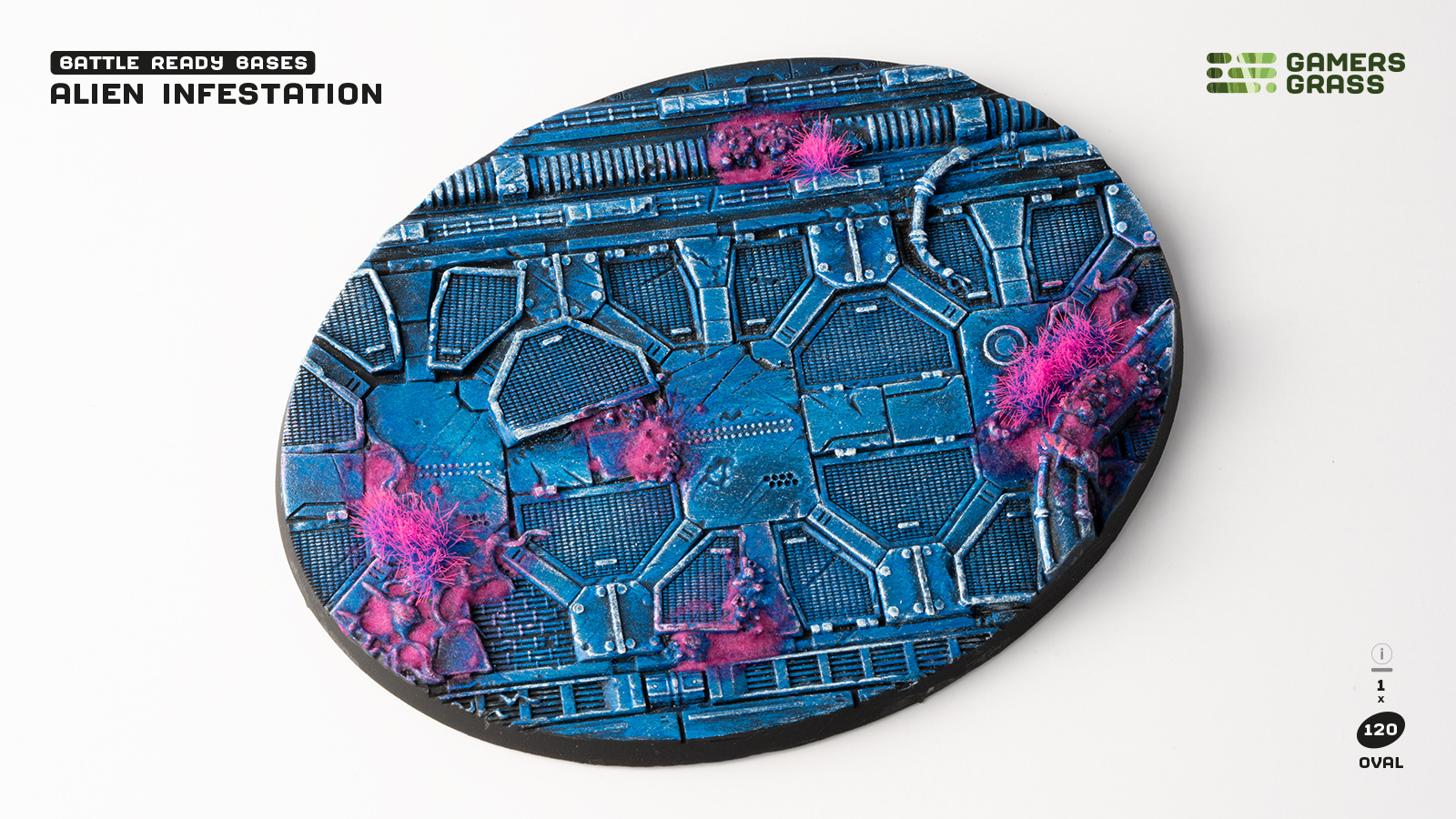 Alien Infestation Bases Pre-Painted (1x 120mm Oval ) - Tafelridder.nl