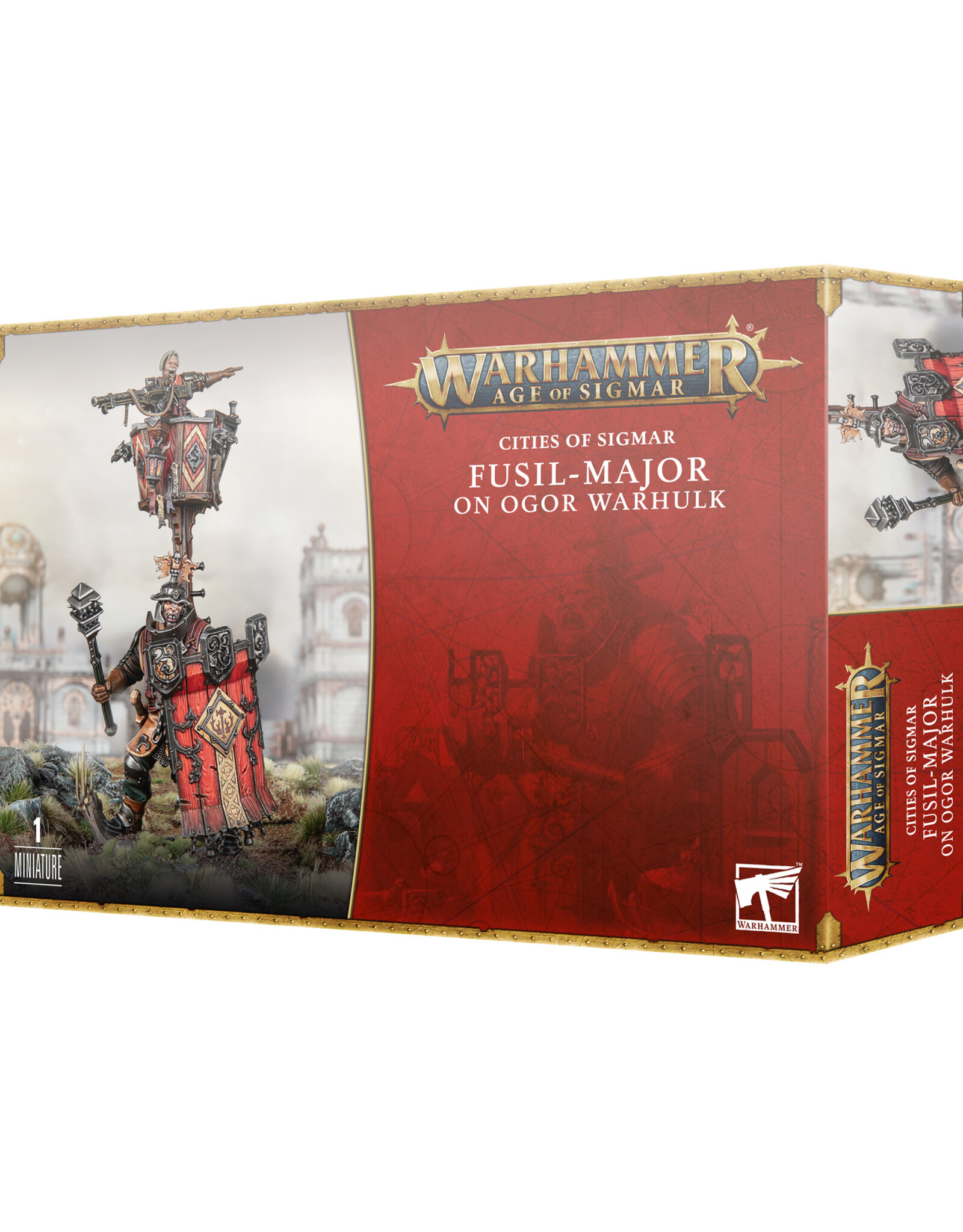 Cities of Sigmar Freeguild Fusil-Major on Ogor Warhulk - Tafelridder.nl