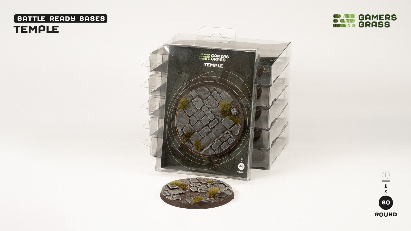 Temple Base Pre-Painted (1x 80mm Round) - Tafelridder.nl