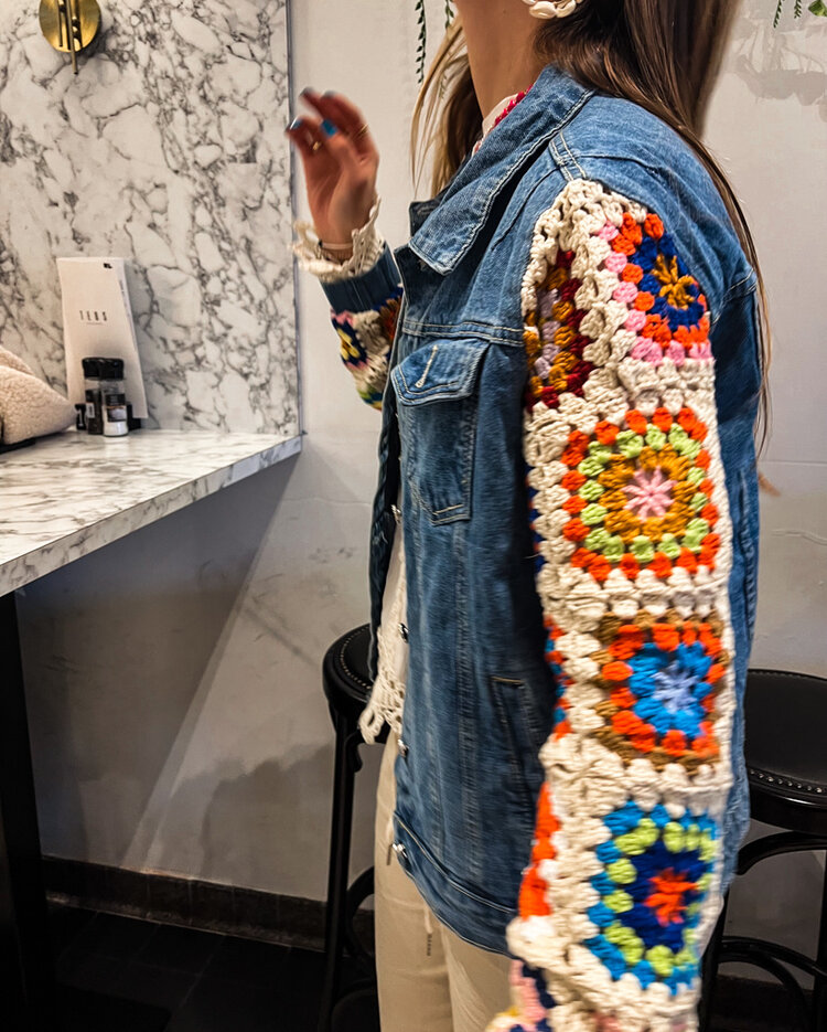 Crochet Denim Jacket - Minre