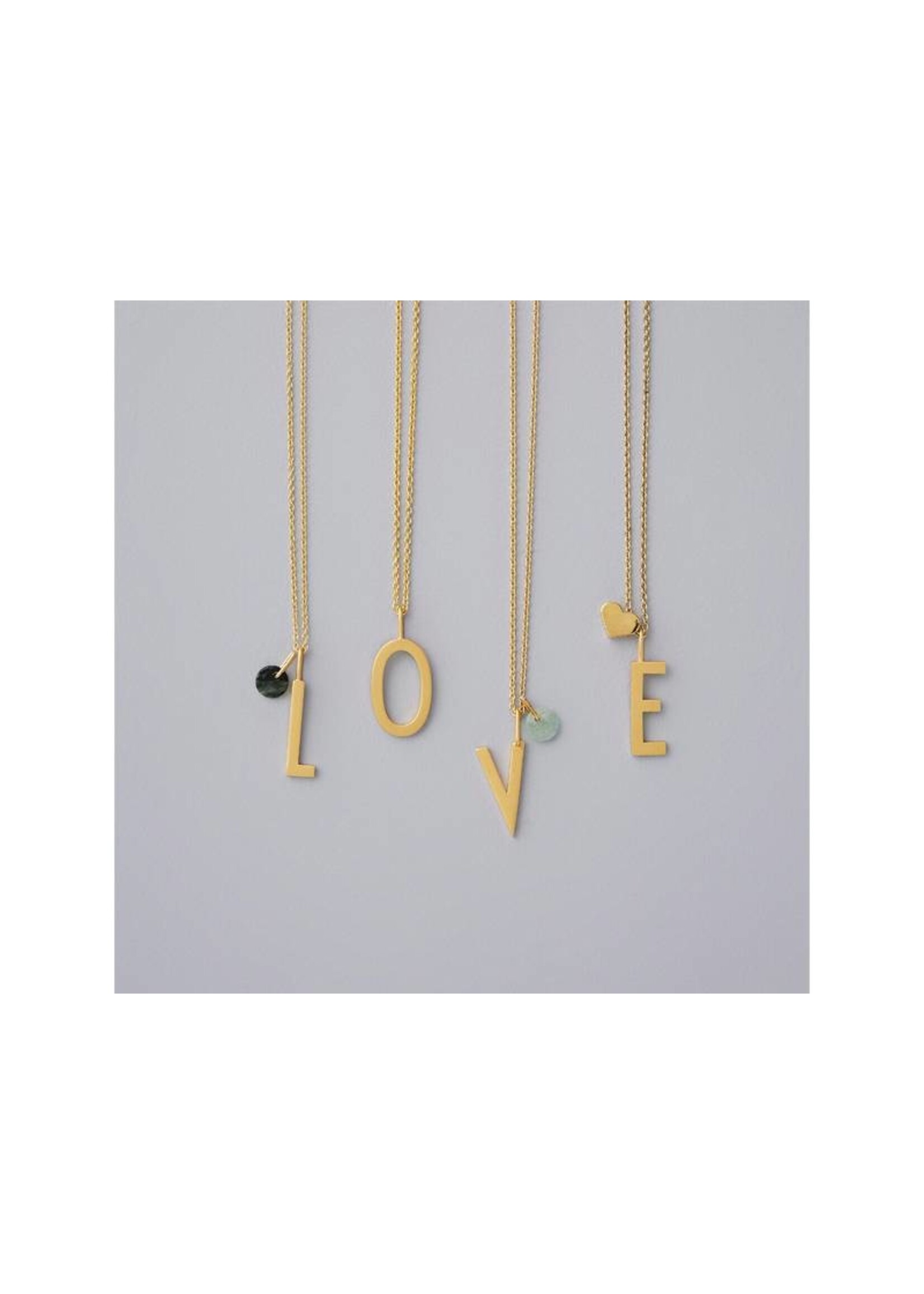 Design Letters Chain Necklace Gold Plated Silver | Online Shop ...