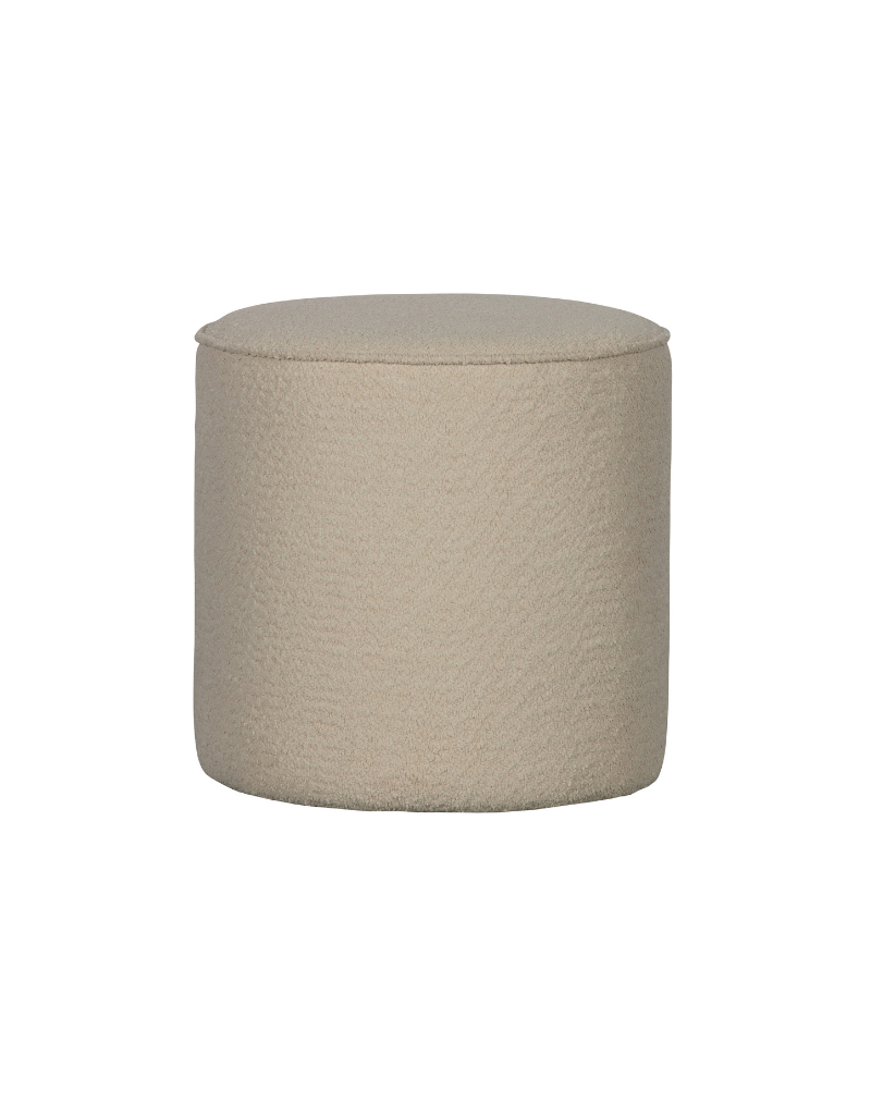 Poef Bouclé 46 x Ø46 cm - Crème - Umber & Smoke