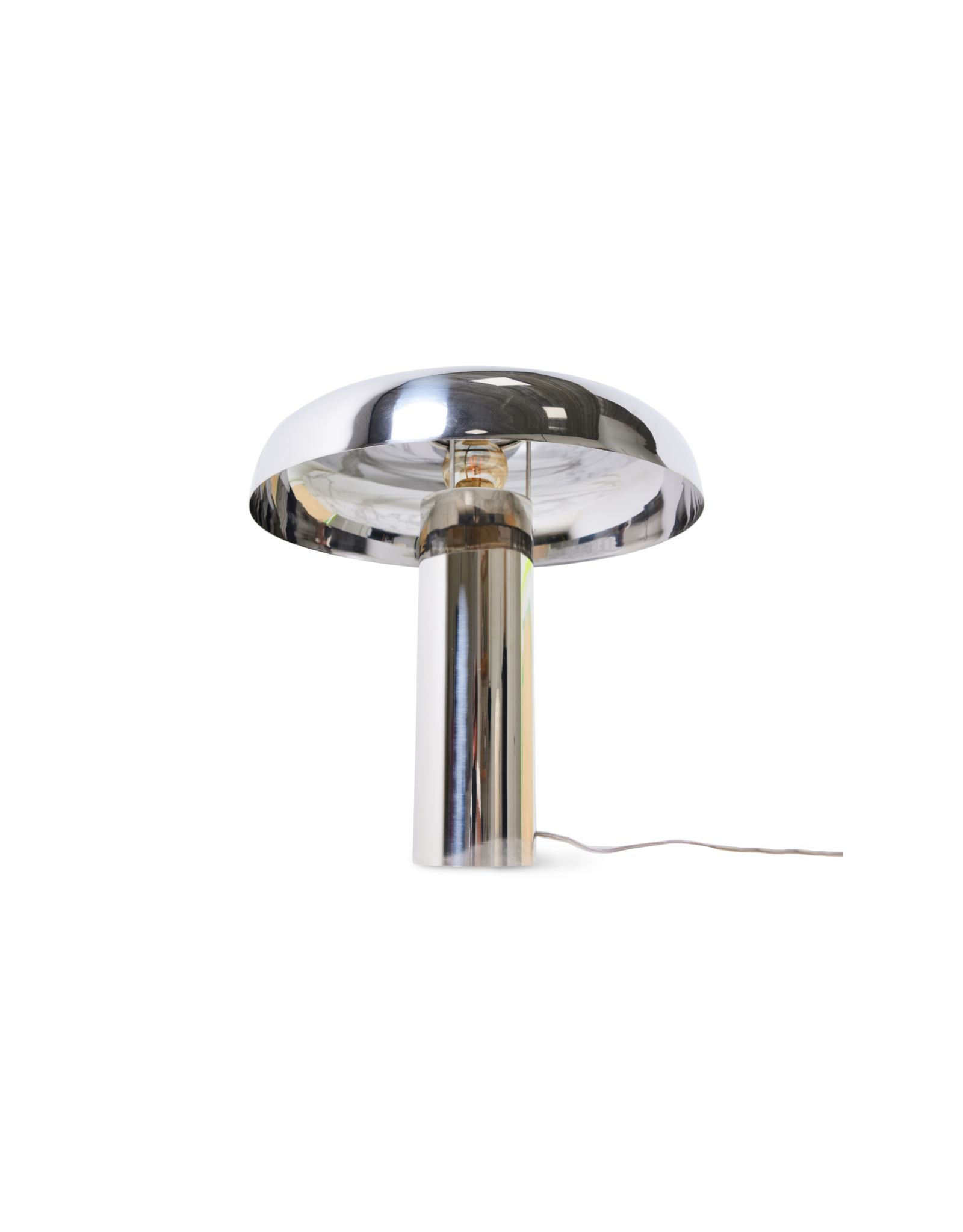 Tafellamp - Mushroom Chrome - Umber & Smoke