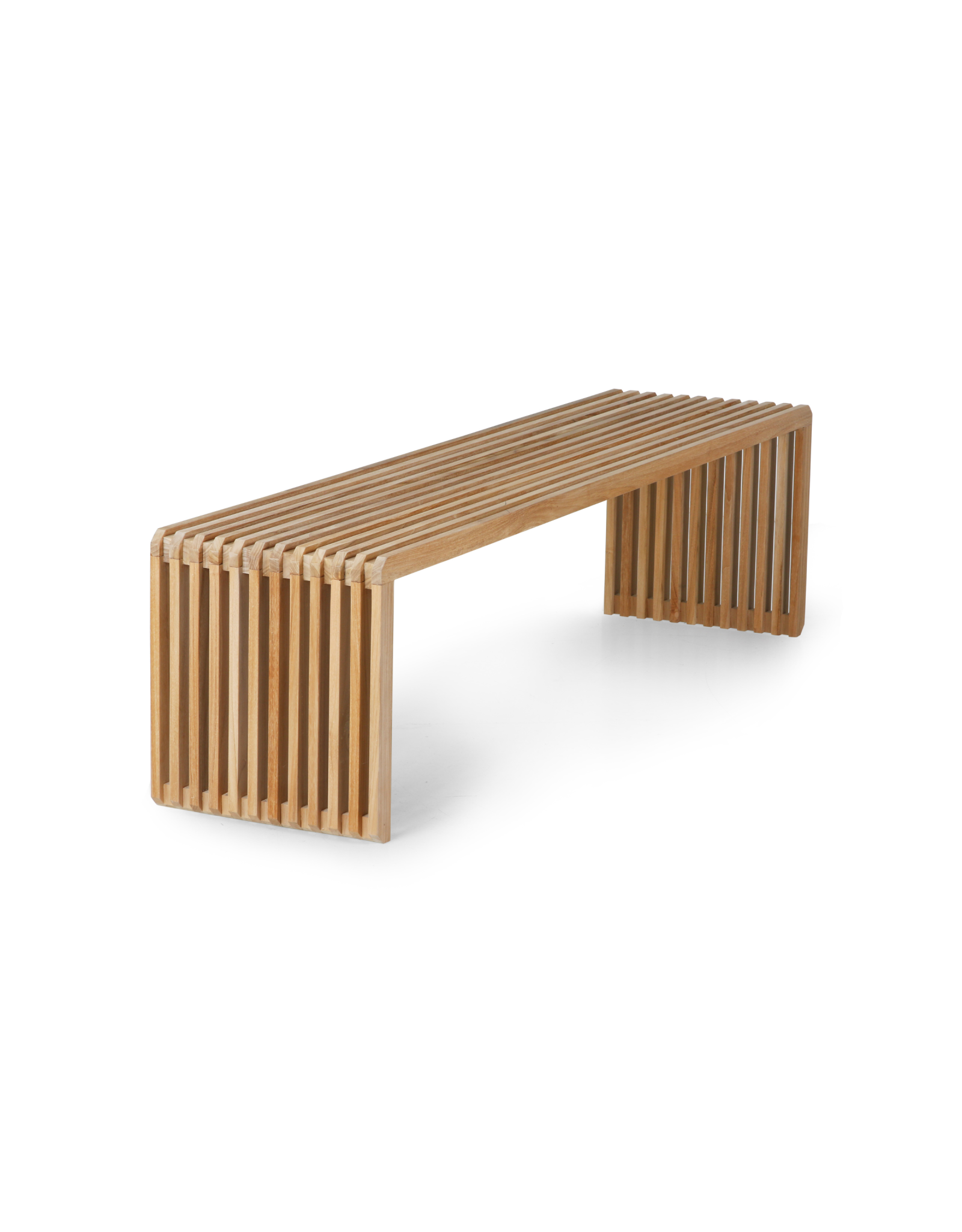 Slatted Bench - Natural Teak - Umber & Smoke