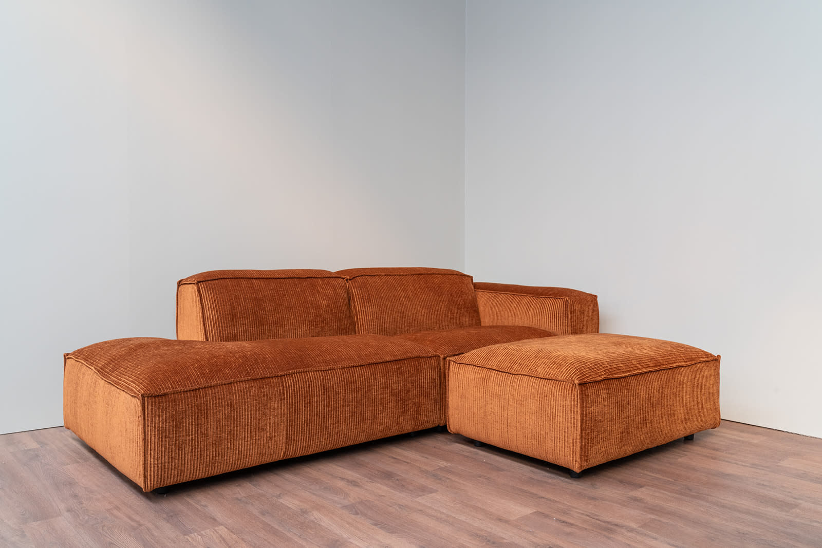 Lima zetel - Opstelling: Ottomaan L + 1-zit arm R + Hocker 70 x 105 cm ...