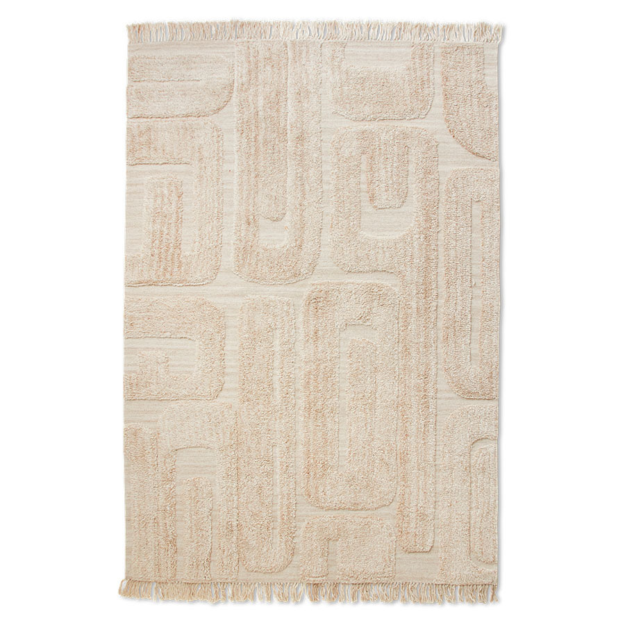 Vloerkleed Tufted - Limestone 200 x 300 cm - Umber & Smoke