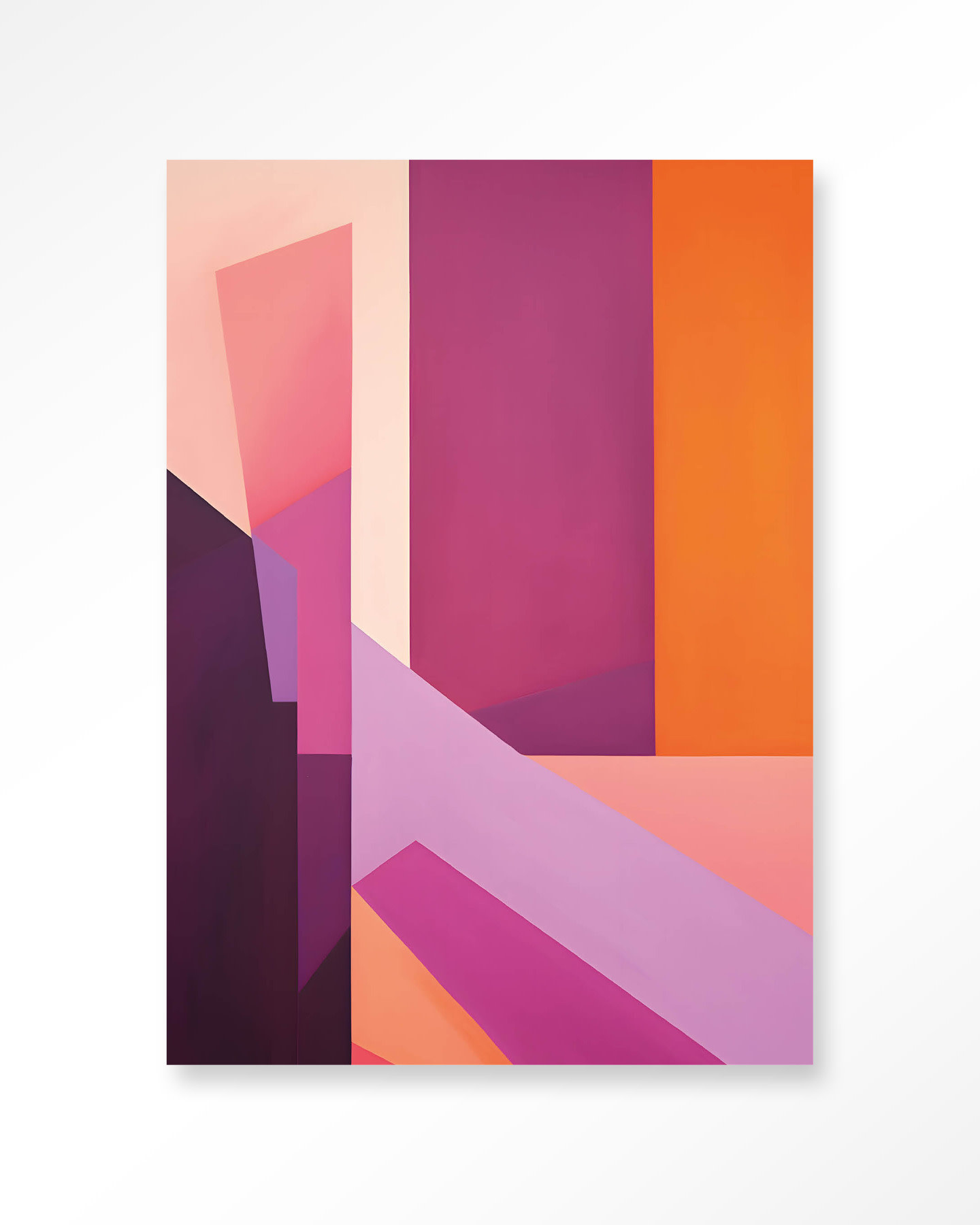 Artwork Folded Lines - Glas 80 x 120 cm - Umber & Smoke
