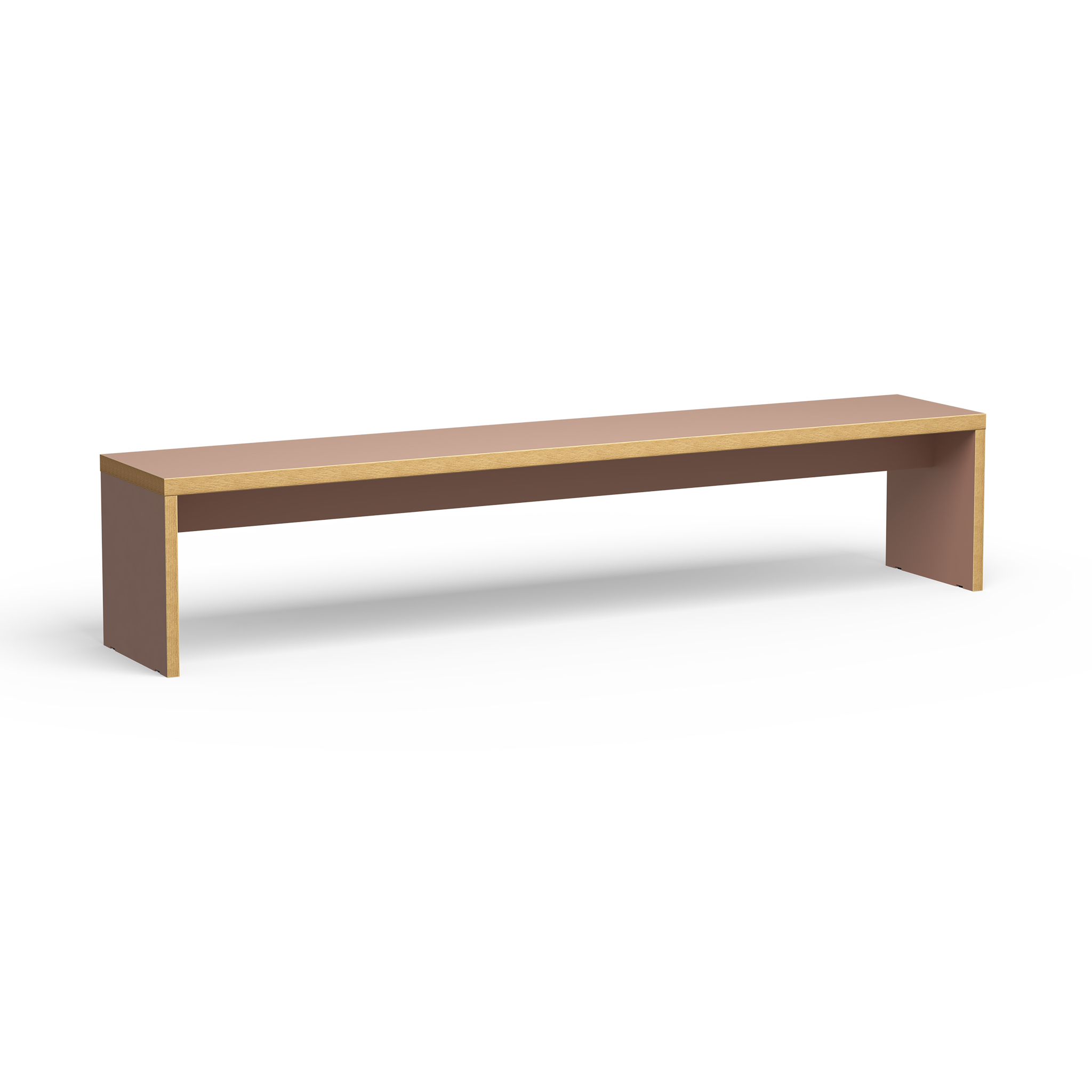 Bench Clay - 220 cm - Umber & Smoke