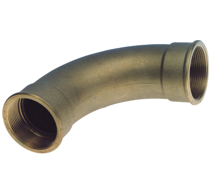 Messing 90 Graden bocht 1-1/2 binnendraad - Aspius.nl