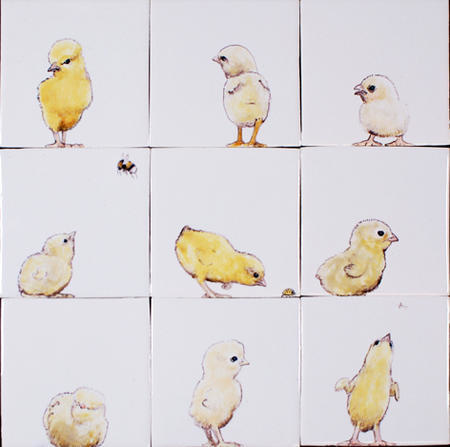 Frisiantiles Tiles with chicks 1-9 - Frisian Tiles