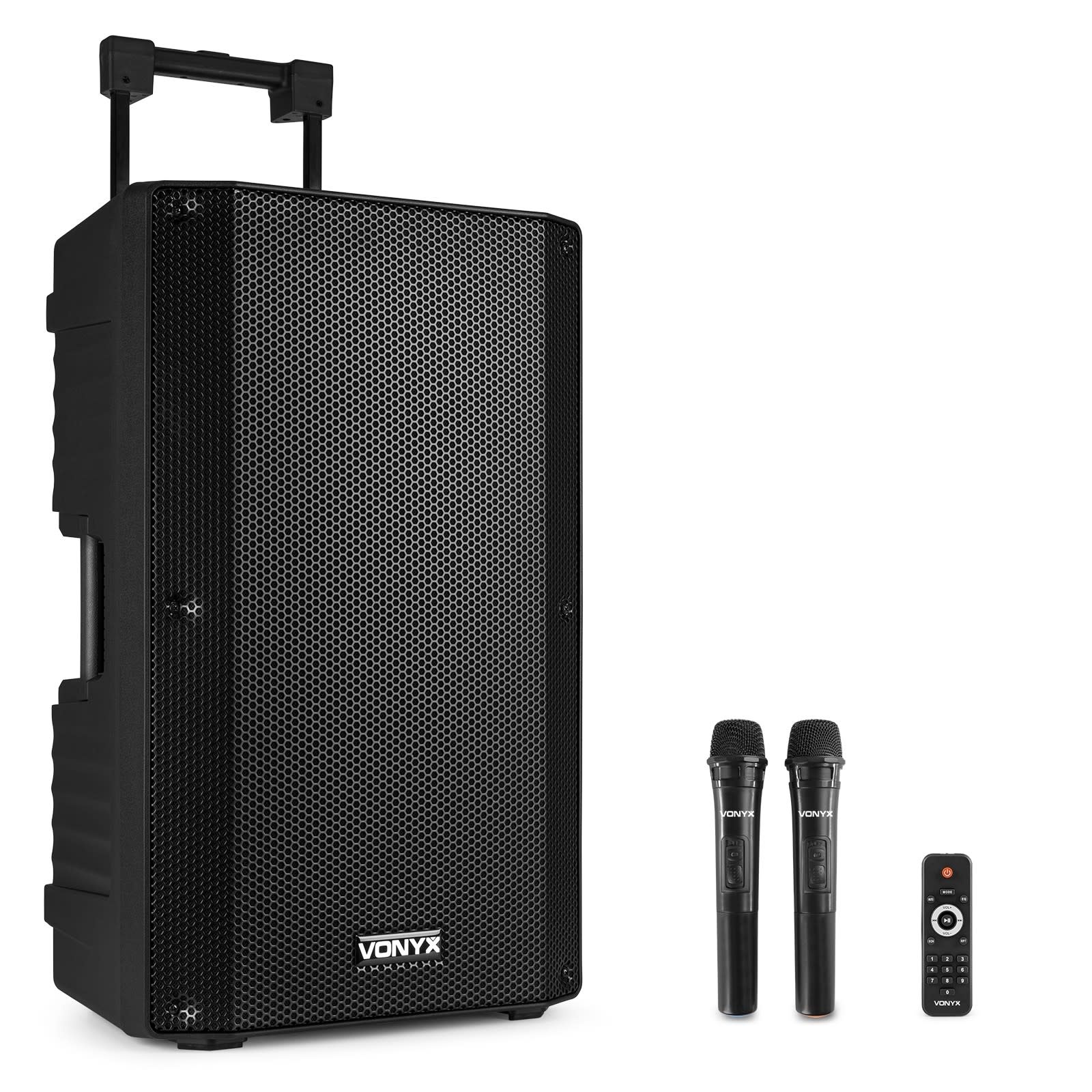 VONYX VSA700 PORTABLE SYSTEM Partybox 15" incl. 2 draadloze microfoons ...