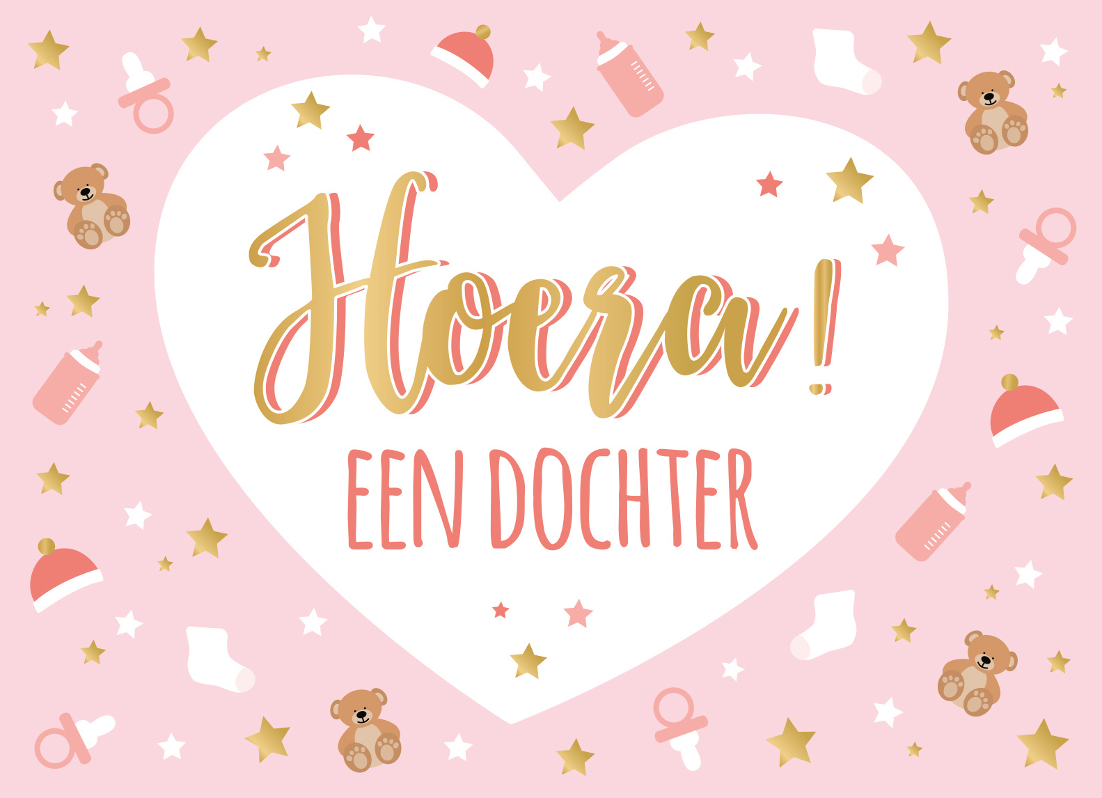 Hoera! Een dochter - Snelwenskaart.nl