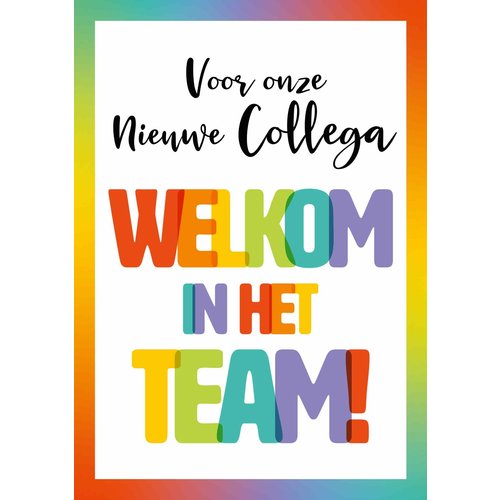 Welkom in het team! Wenskaart - Snelwenskaart.nl