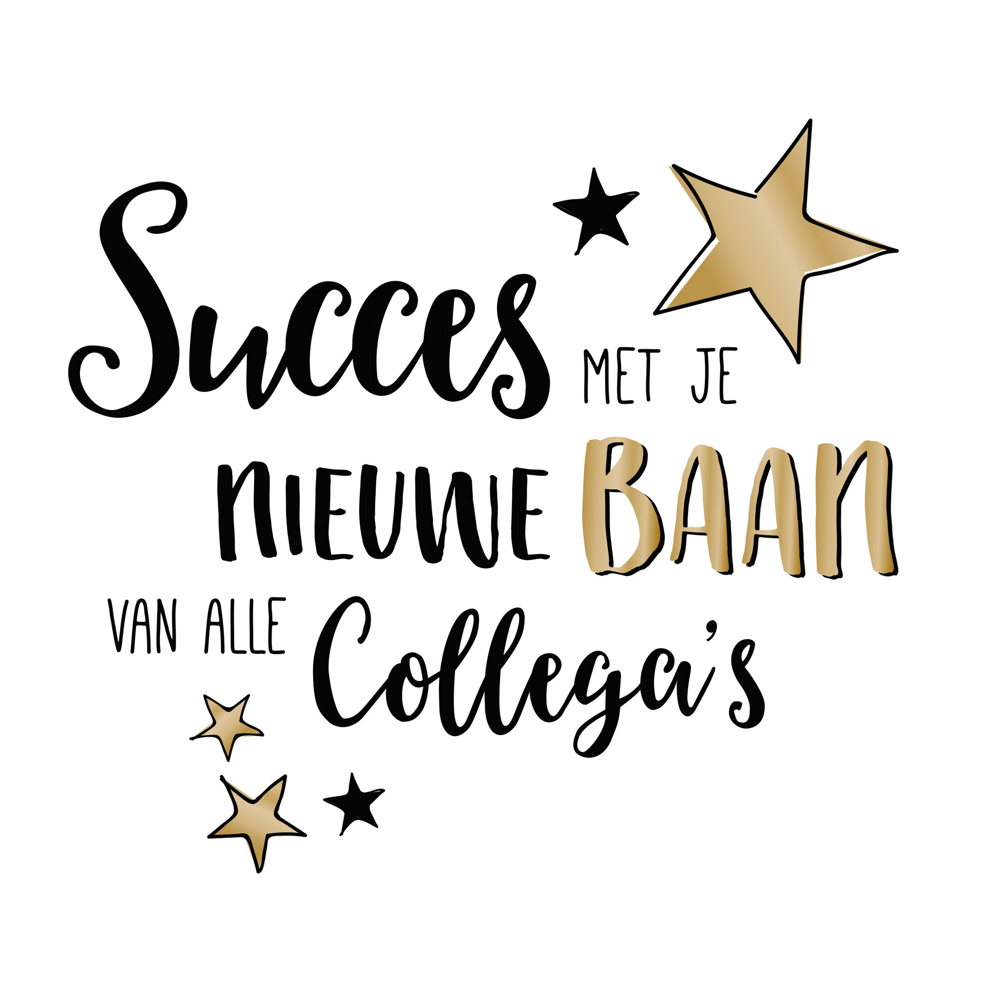 XL kaart - Succes met je nieuwe baan Wenskaart - Snelwenskaart.nl