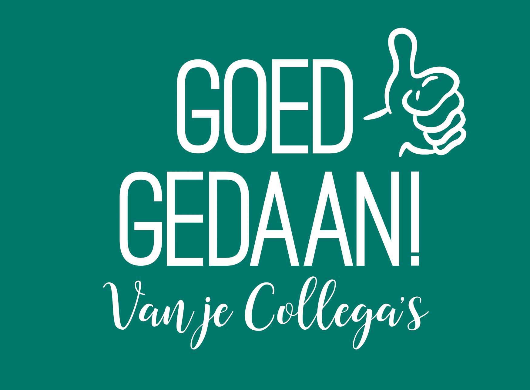 Goed gedaan van je collega's - Snelwenskaart.nl