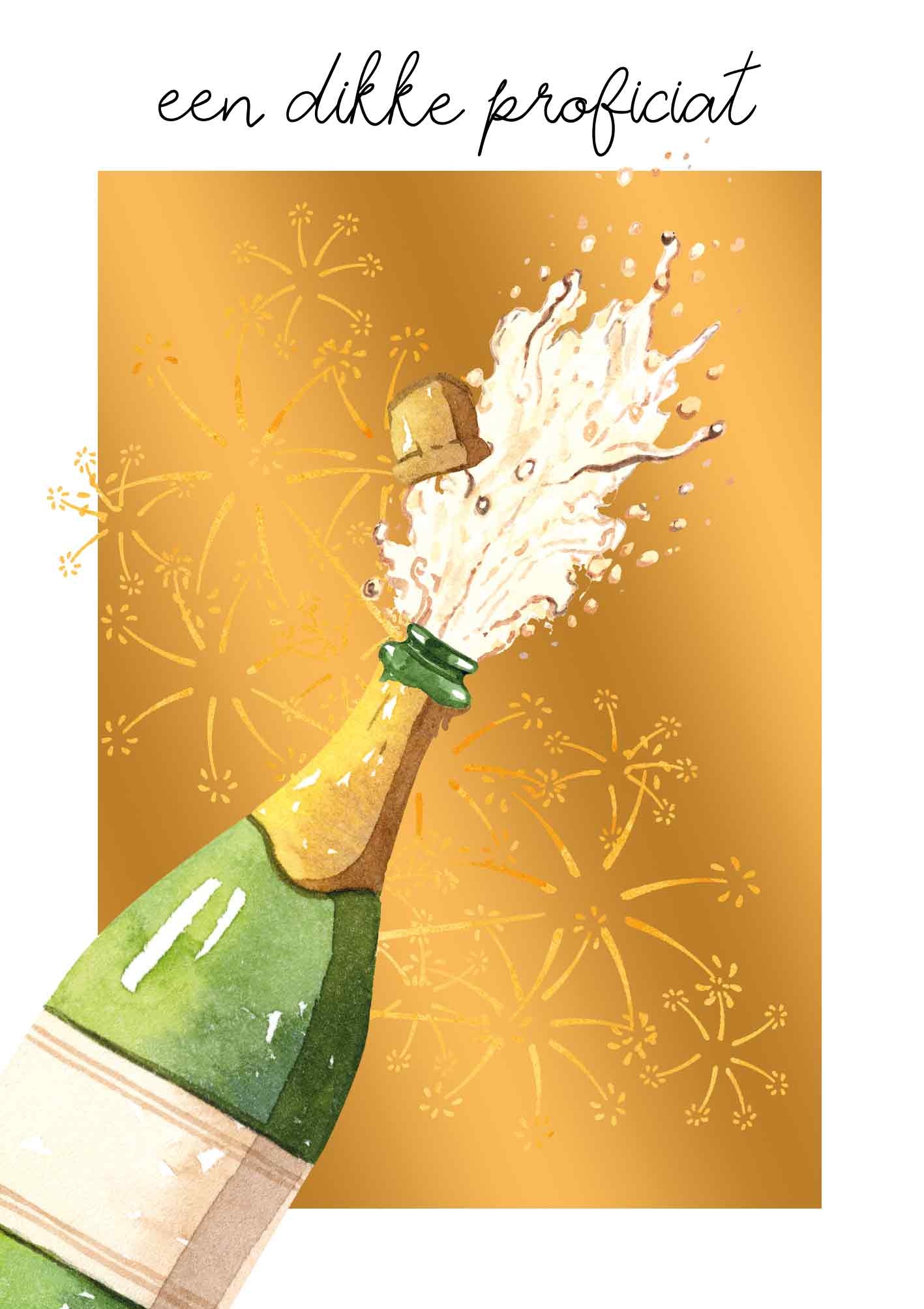 Een dikke proficiat felicitatiekaart - Snelwenskaart.nl