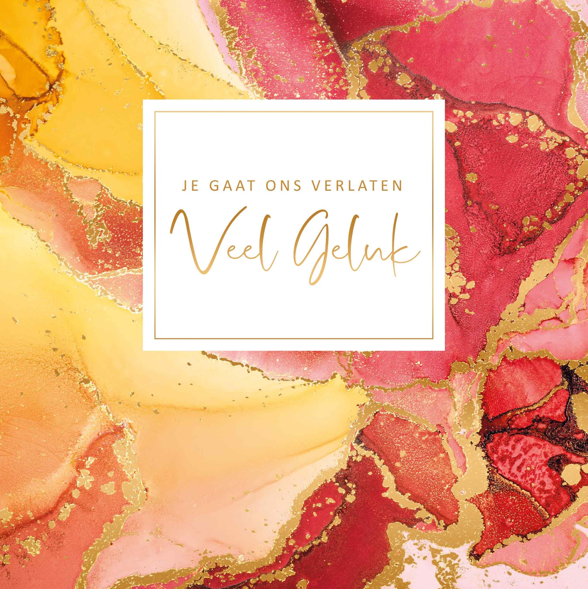 XL kaart - Je gaat ons verlaten veel geluk - Snelwenskaart.nl