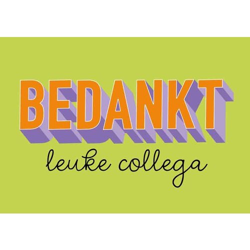 Bedankt leuke collega Bedankkaart - Snelwenskaart.nl