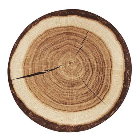Rond Vloerkleed Boomstam - Bruin - 123vloerkleed.nl