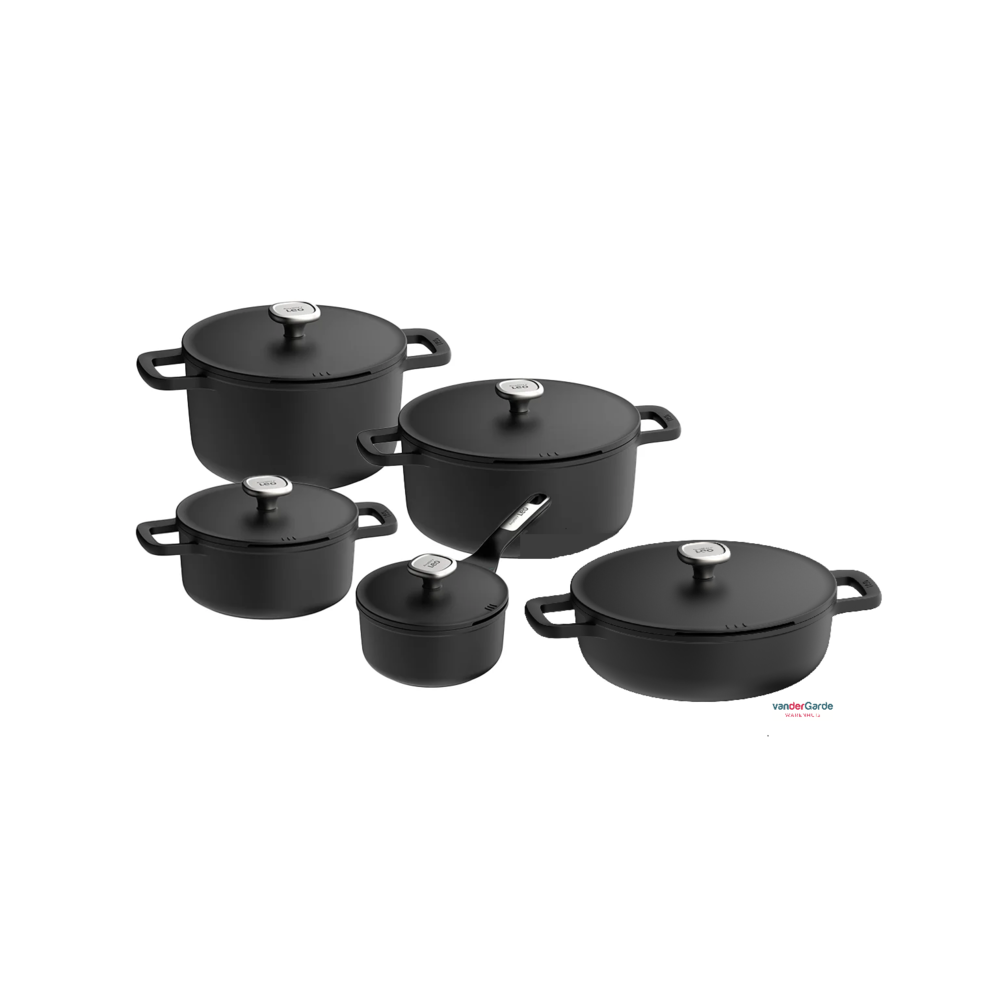 BergHOFF Leo Recycled Pannenset - Phantom - 5 delig - vd Garde Warenhuis