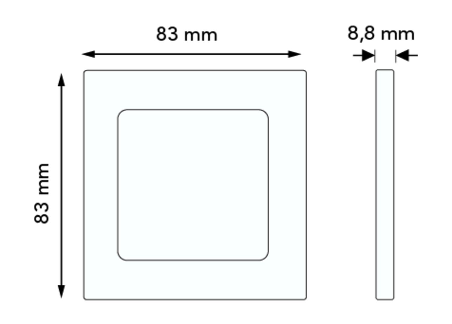 Niko afdekraam 1-voudig Pure black steel - Nikostore.nl