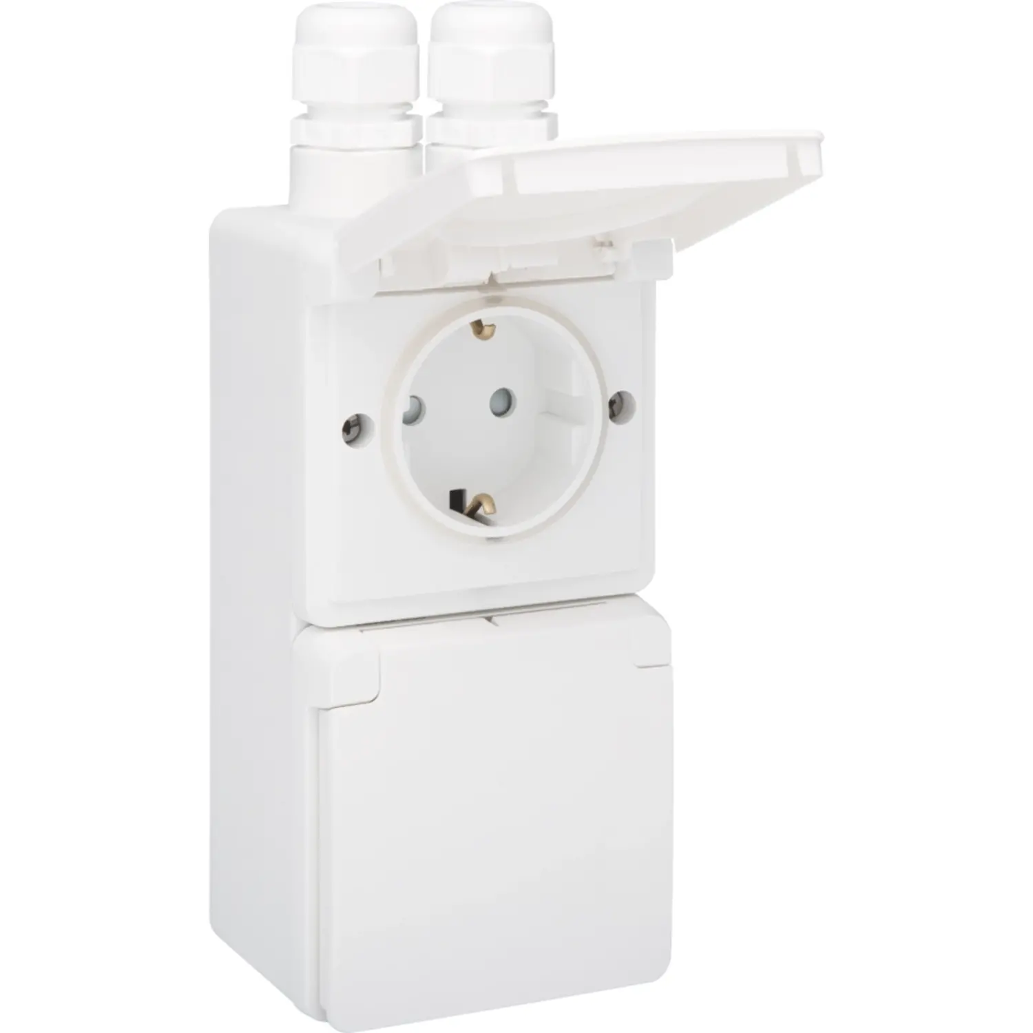 Niko Hydro wandcontactdoos 2-voudig RA met 2x M20 ingang opbouw ...