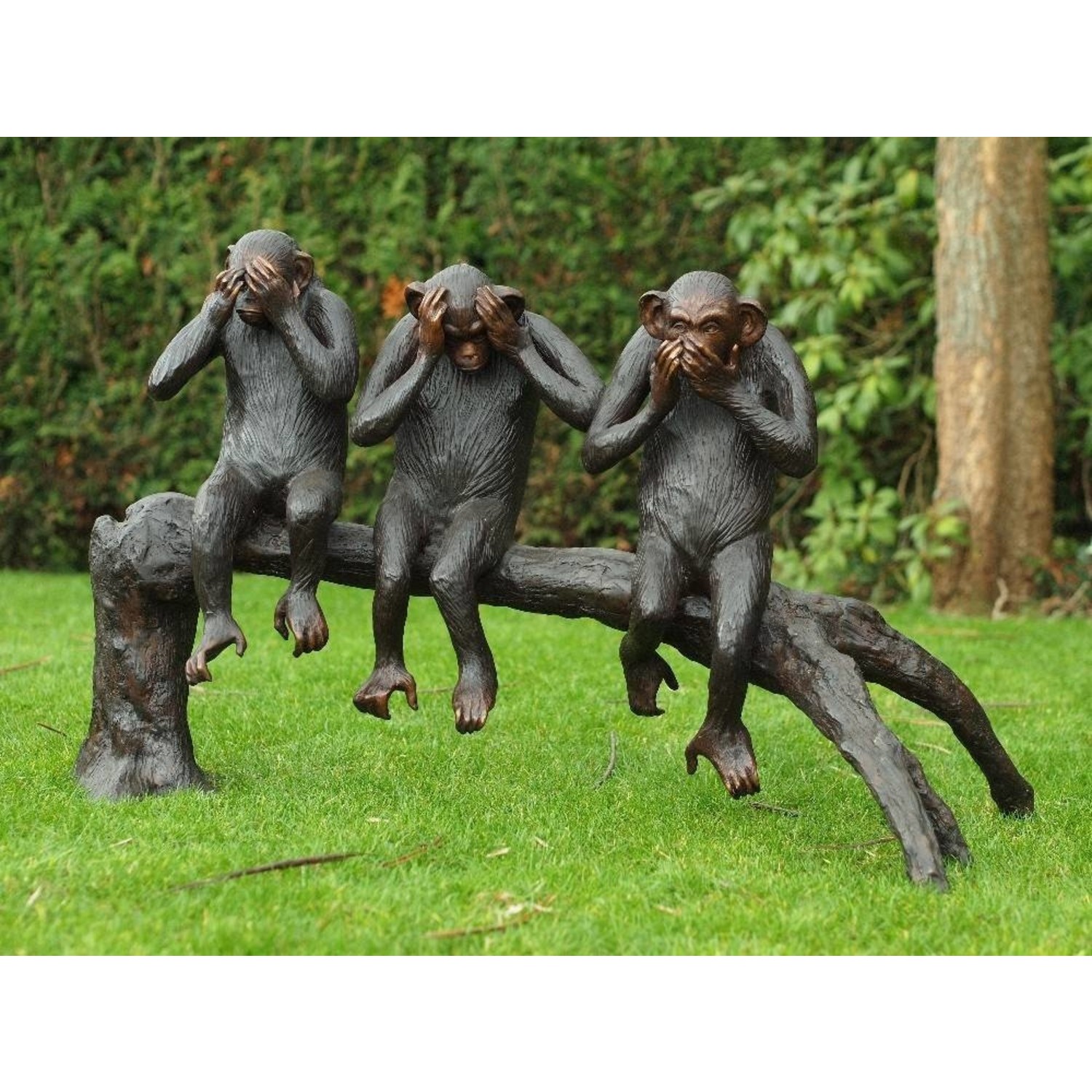 Three Wise Monkeys Garden Ornaments | Fasci Garden