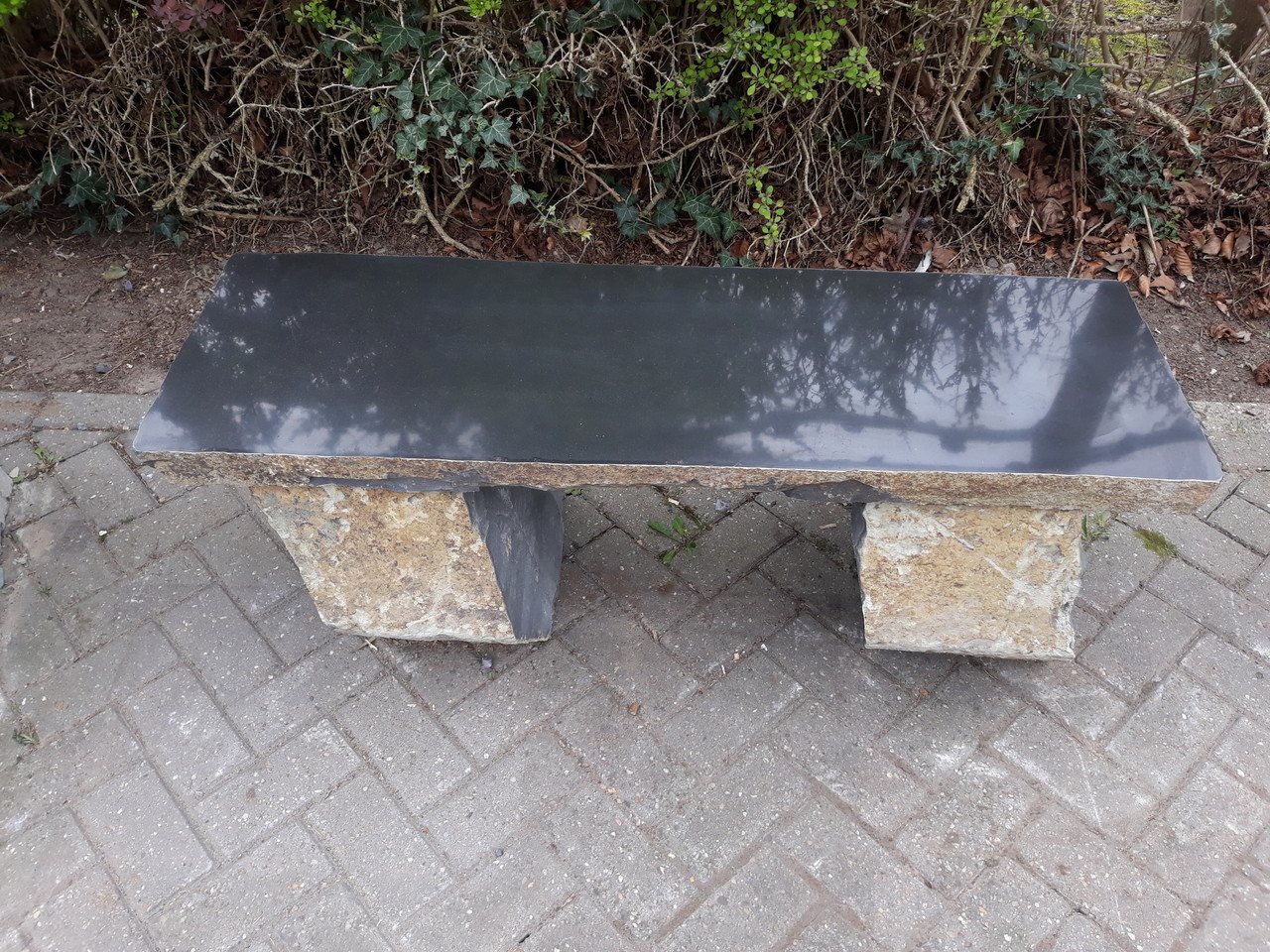 Basalt stone garden bench Bas - Eliassen - Eliassen Home & Garden Pleasure
