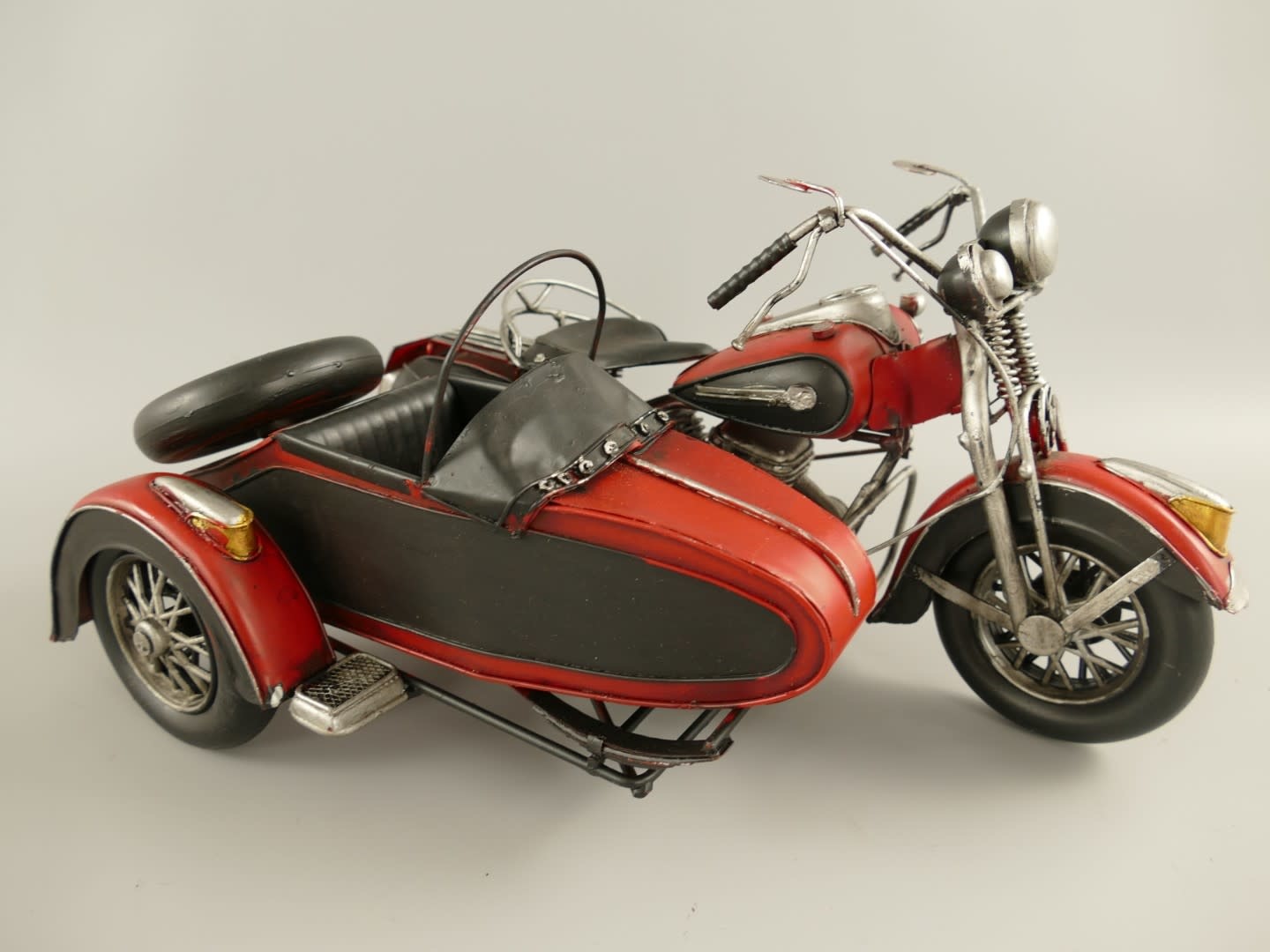 Miniature model Motorcycle with sidecar Red - Eliassen Home & Garden ...