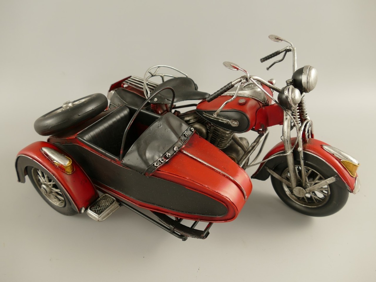 Miniature model Motorcycle with sidecar Red - Eliassen Home & Garden ...