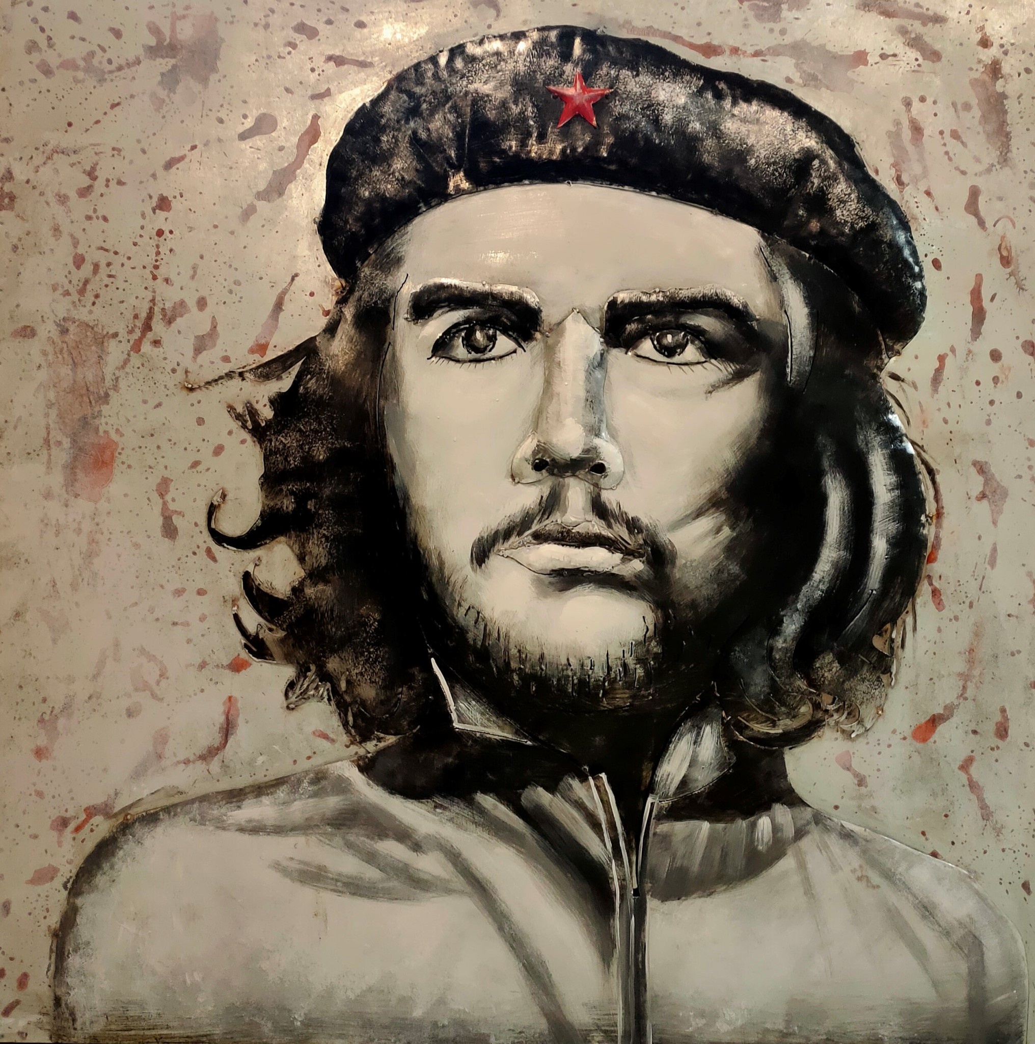 3D metal painting Che Guevara 100x100cm - Eliassen.nl - Eliassen Home ...