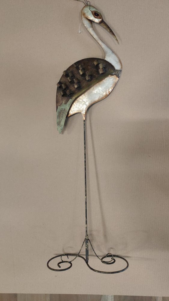Metal sculpture Stork on stand - Eliassen.nl - Eliassen Home & Garden ...