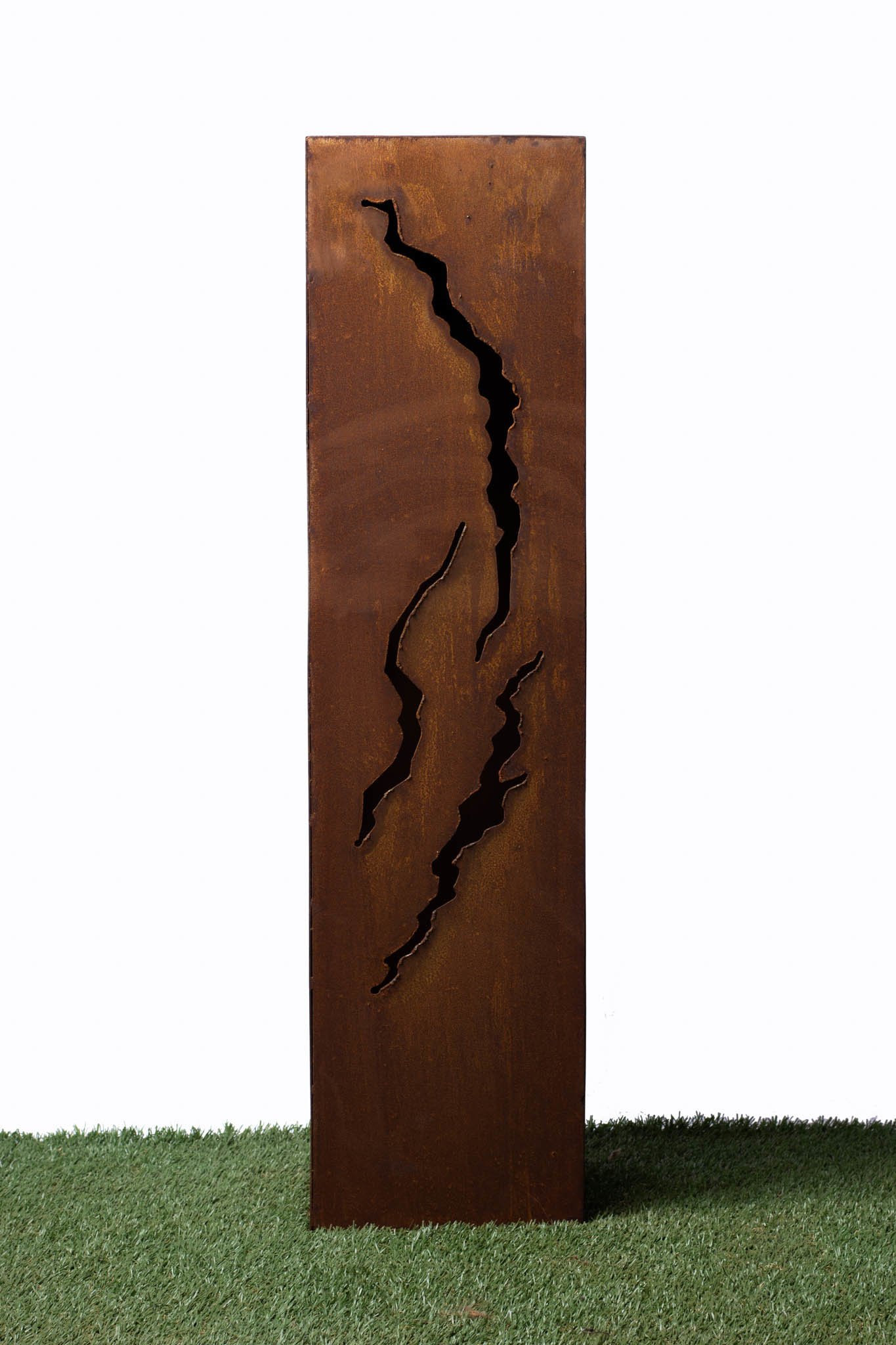Column with LED lighting of iron rust Cracks 90cm - Eliassen.nl ...