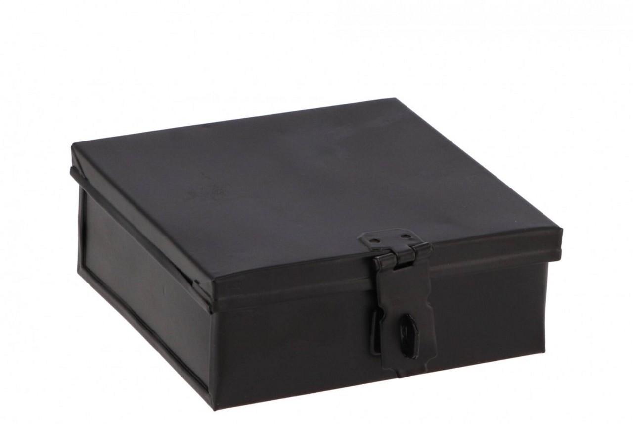 Storage box metal black amber cubes completely filled - Eliassen Home ...