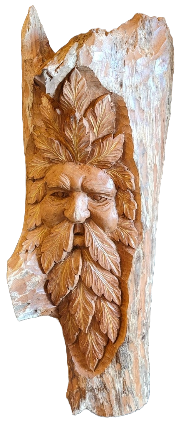Sculpture wood with hand-carved forest creature 70cm - Eliassen Home ...