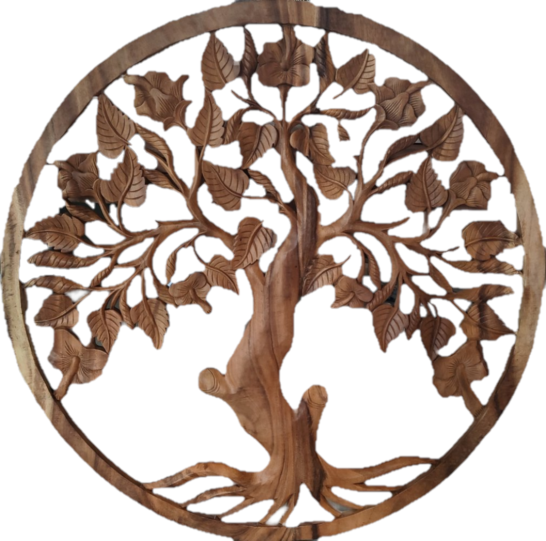 Wall panel wood round Tree of Life 100cm - Eliassen Home & Garden Pleasure