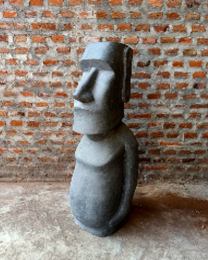 Moai beeld full body 100cm composiet - Eliassen Home & Garden Pleasure