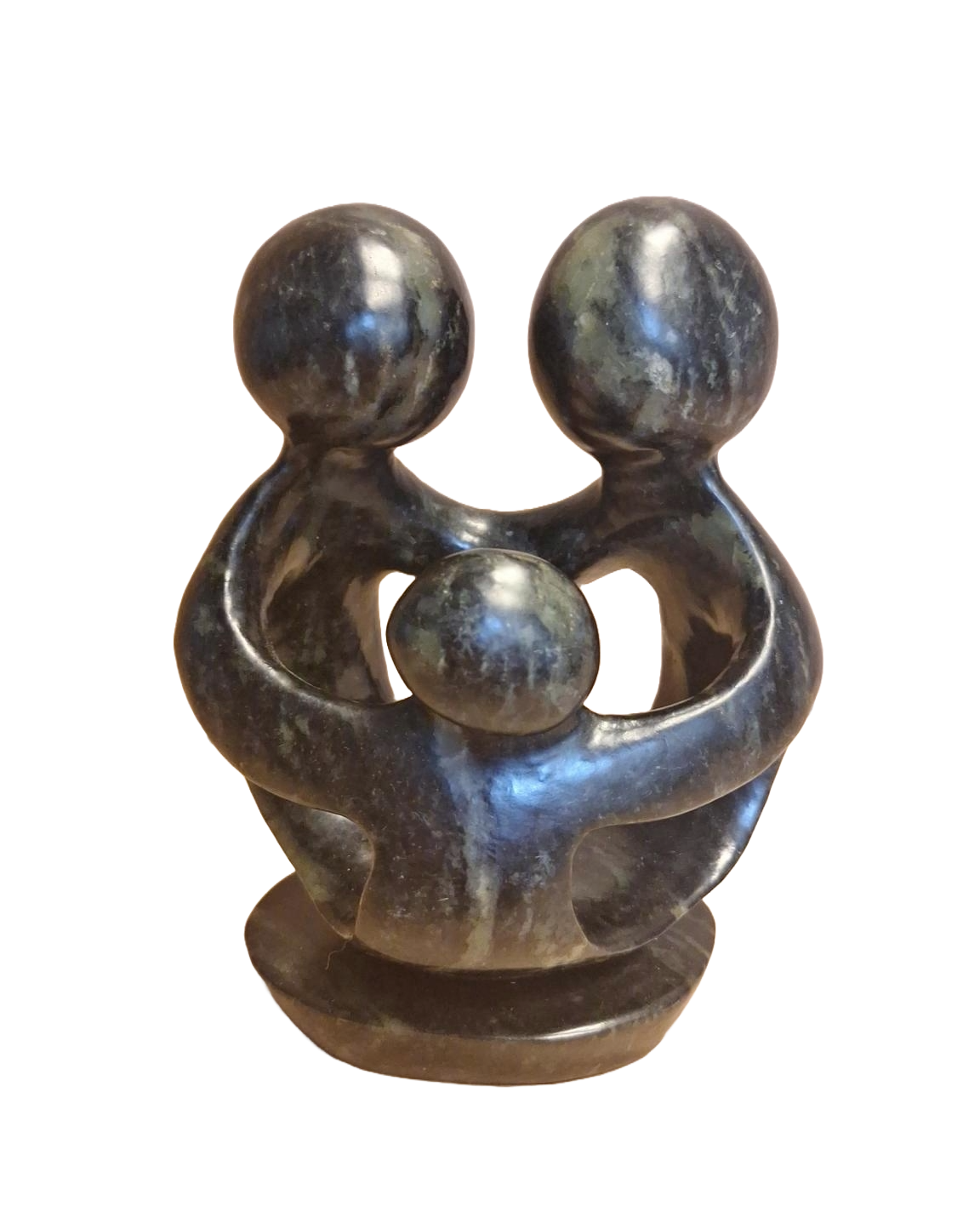 Soapstone statue Family 3 people - Eliassen Home & Garden Pleasure