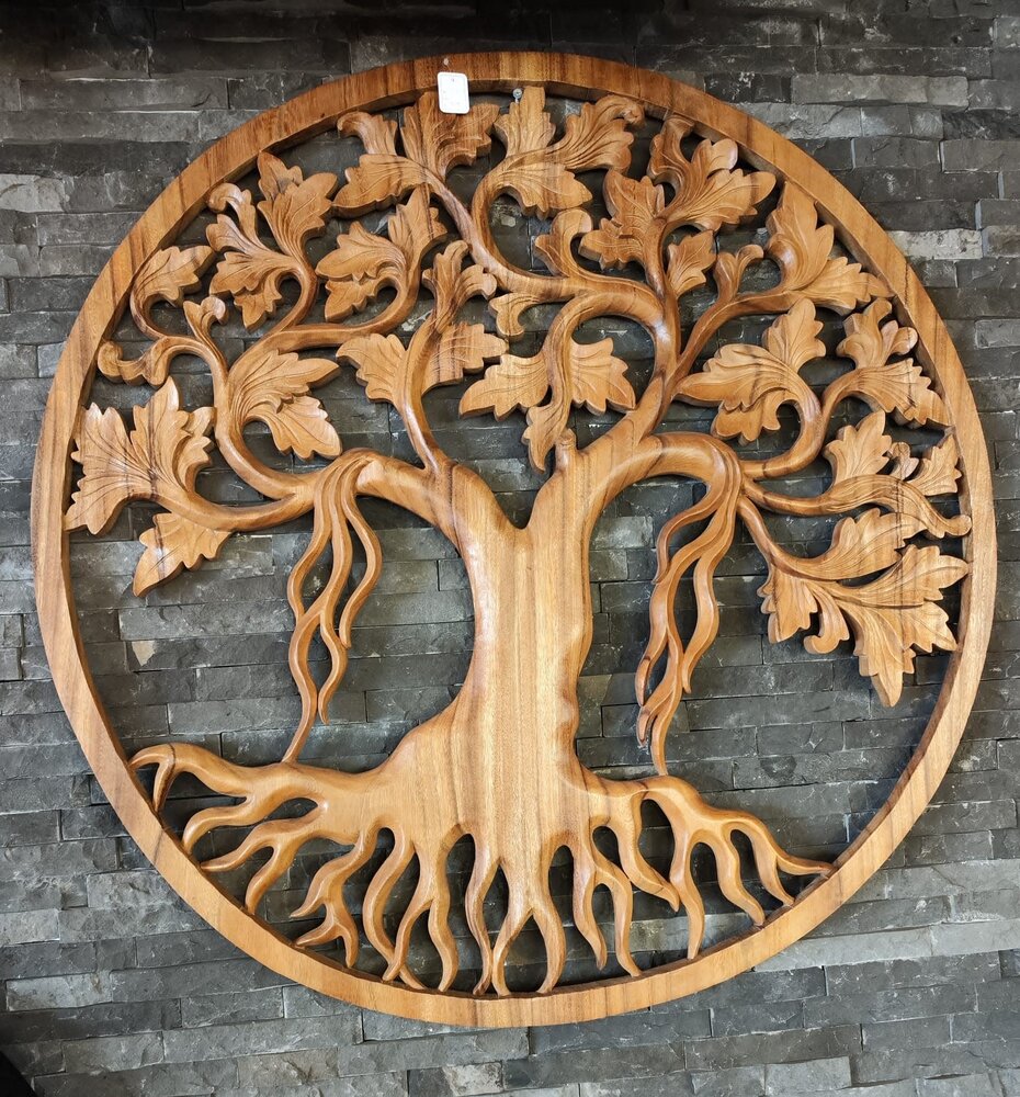 Wandpaneel Holz um Lebensbaum 100cm - Eliassen Home & Garden Pleasure