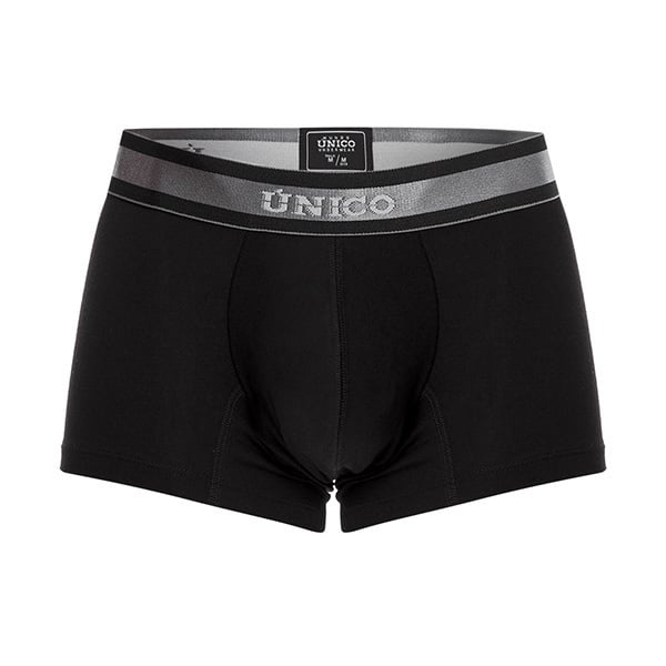 Classy black boxers with a silver and black elasticband - Menwantmore