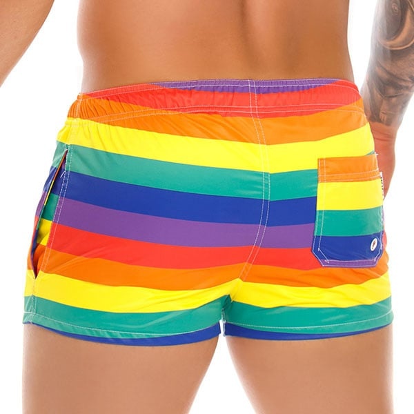 The icon swimshort is a iconic short in rainbow colours - Menwantmore