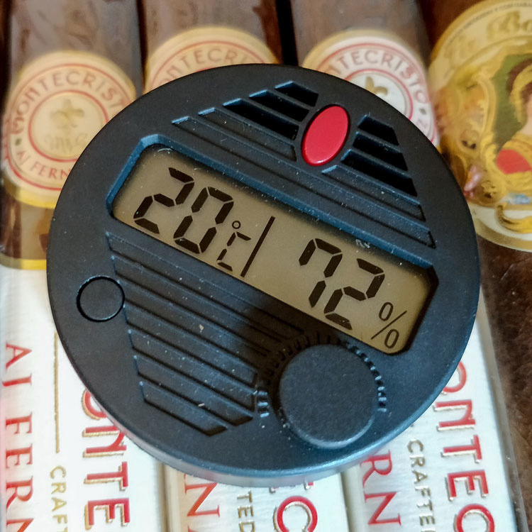 HygroSet II - Digitale ronde hygrometer instelbaar - Cuberna.nl