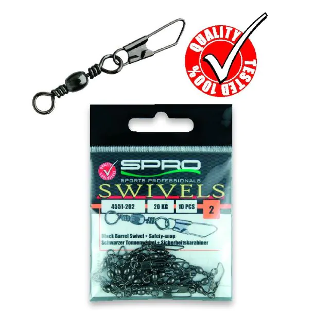 Spro Barrel Swivel + Safety Snap 16 5kg - TOPSTORE | Voor mensen met passie