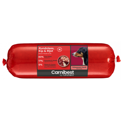 Carnibest Rundvlees Kip & Rijst 1kg - TOPSTORE | Voor mensen met passie